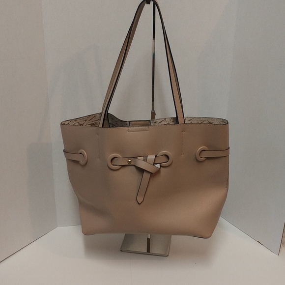 Bags | New Cream Colored Faux Leather Large Tote | Poshmark